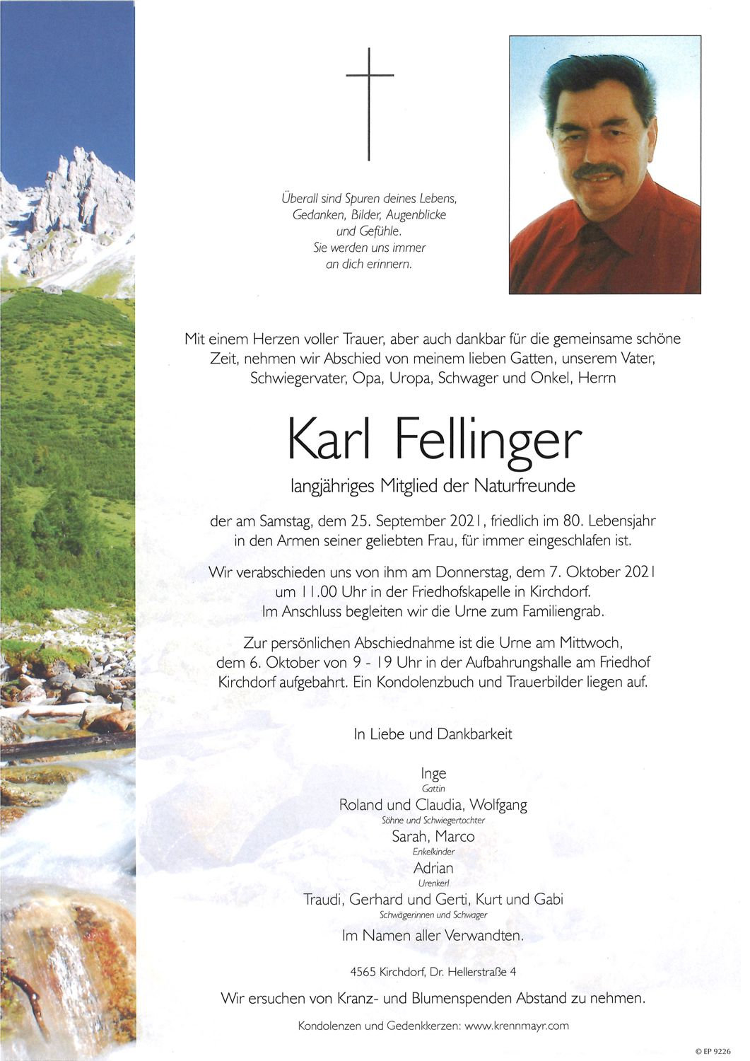 Todesfall Karl Fellinger